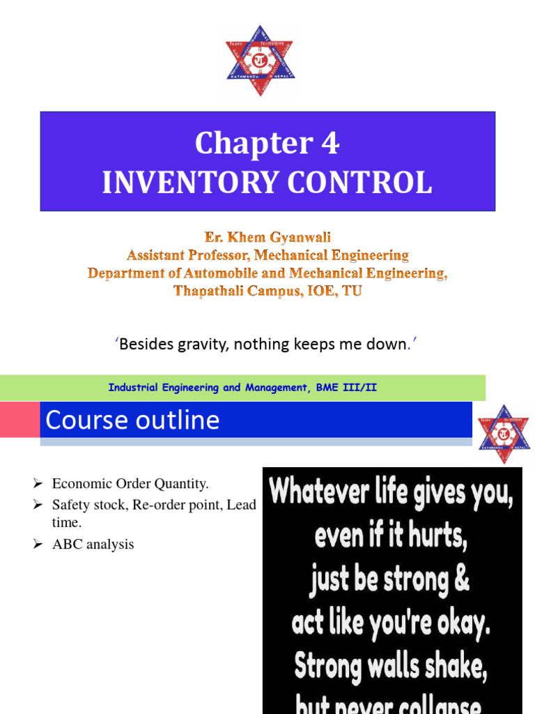 Inventory Control | PDF | Inventory | Economies