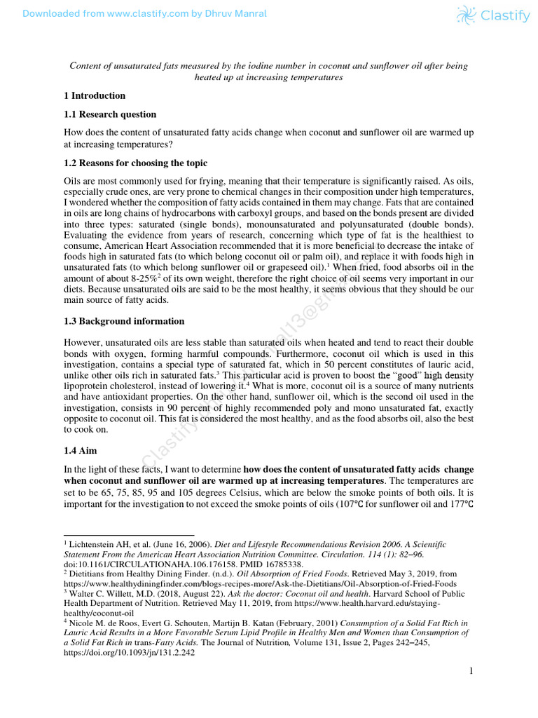 Content of Unsaturated Fats Measured by The Iodine Number in Coconut ...
