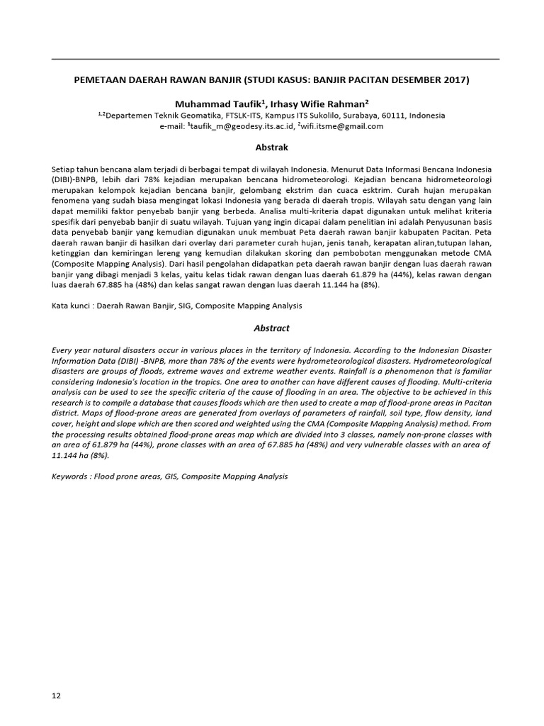 Pemetaan Daerah Rawan Banjir | PDF