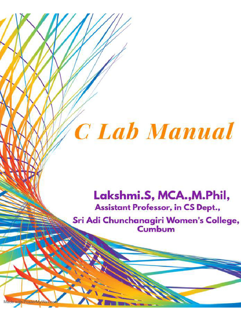 C Lab Manual Pdf Pointer Computer Programming String Computer Science 2493