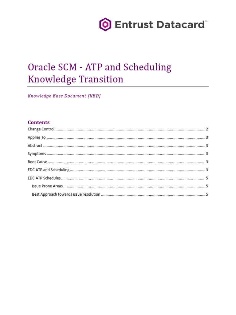 Oracle SCM ATP & Scheduling Guide | PDF | Inventory | Demand