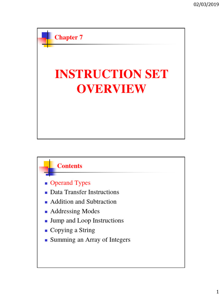 Chapter 7 P1 | PDF | Assembly Language | Computing