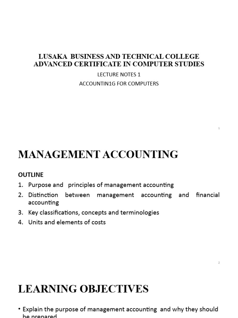 Management Accounting Essentials | PDF | Management Accounting ...