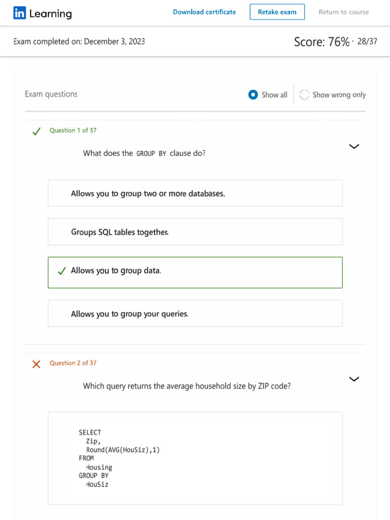 SQL LL Exam Ques | PDF