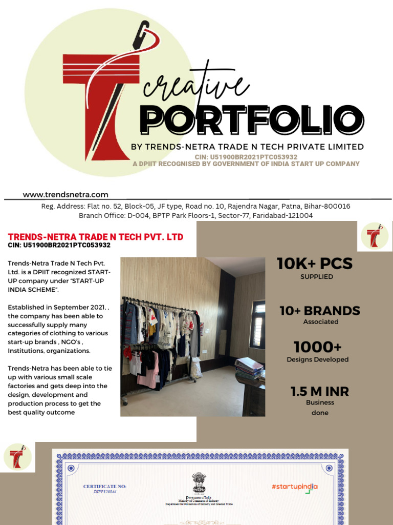 Trends Netra Design Portfolio Presentation | PDF | T Shirt | Fashion