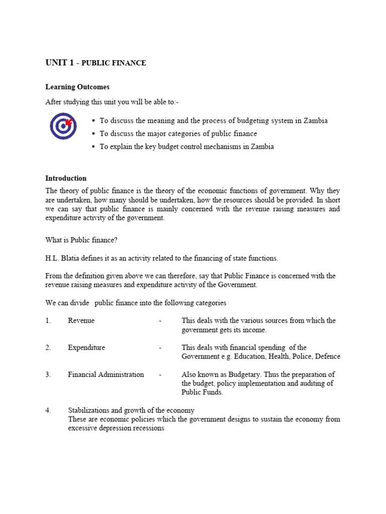 Unit 1 Introduction To Public Administration Ii Public Finance Download Free Pdf Public