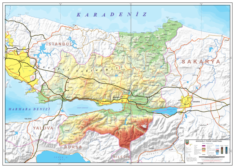 Kocaeli Fiziki Il Haritasi 1380 | PDF