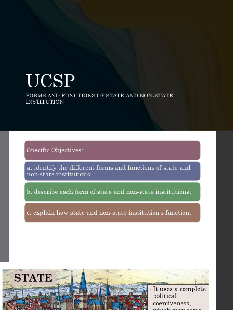 UCSP State and Non State Institutions | PDF | Corporations | Banks