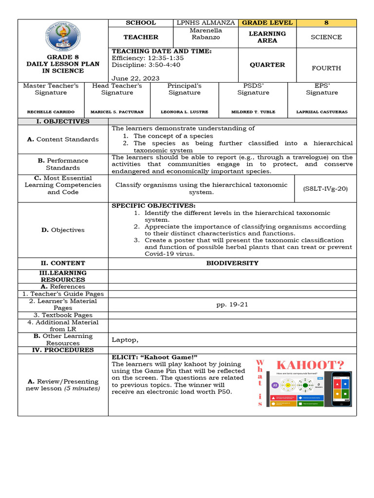 DLP - Taxonomy 2 | PDF | Learning | Taxonomy (Biology)