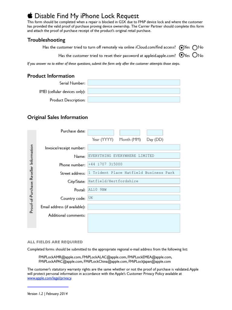 FM Ip Unlock Form Carrier | PDF | Telecommunications | Service Industries
