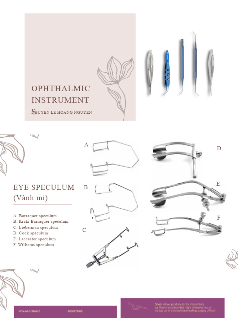 Ophthalmic Surgical Instruments Guide | PDF | Ophthalmology | Medical ...