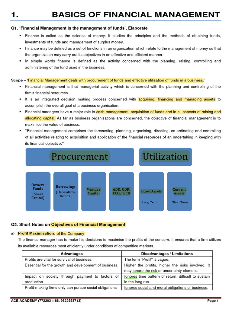 Financial Management Basics Explained | PDF | Cost Of Capital | Debt