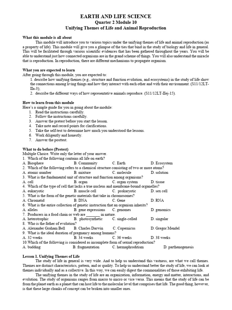 Els Q2 Module 10 | PDF | Reproduction | Dna