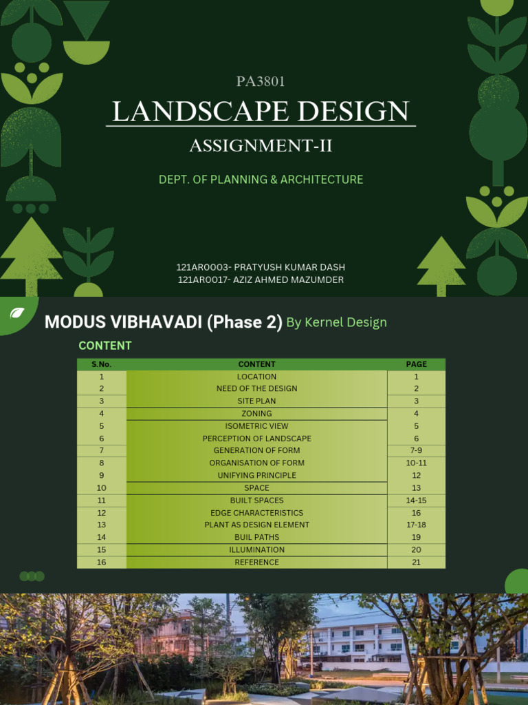 Landscape Design Case Study - Modus Vibhavadi | PDF | Lighting