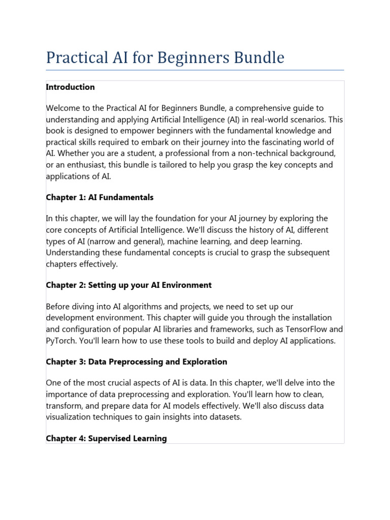 Practical AI For Beginners Bundle | PDF | Artificial Intelligence ...