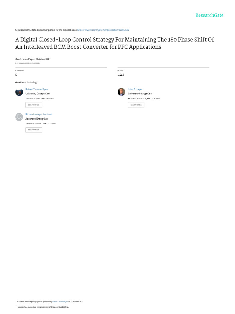 Digital Control Strategy To Maintian The Phase Shift For An Interleaved BCM Booct Converter ECCE ...