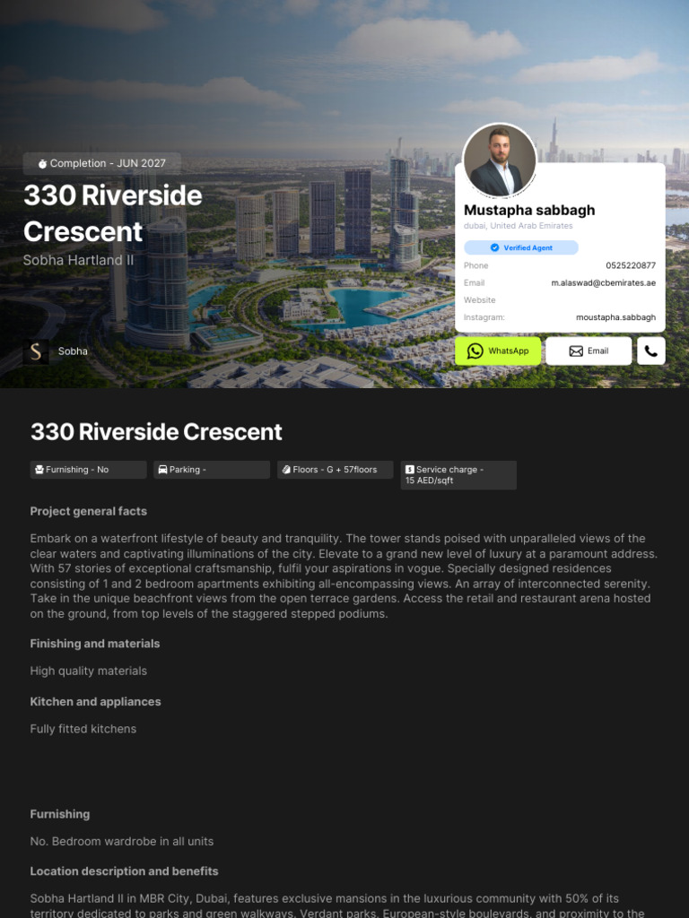 330 Riverside Crescent | PDF | Dubai | Buildings And Structures