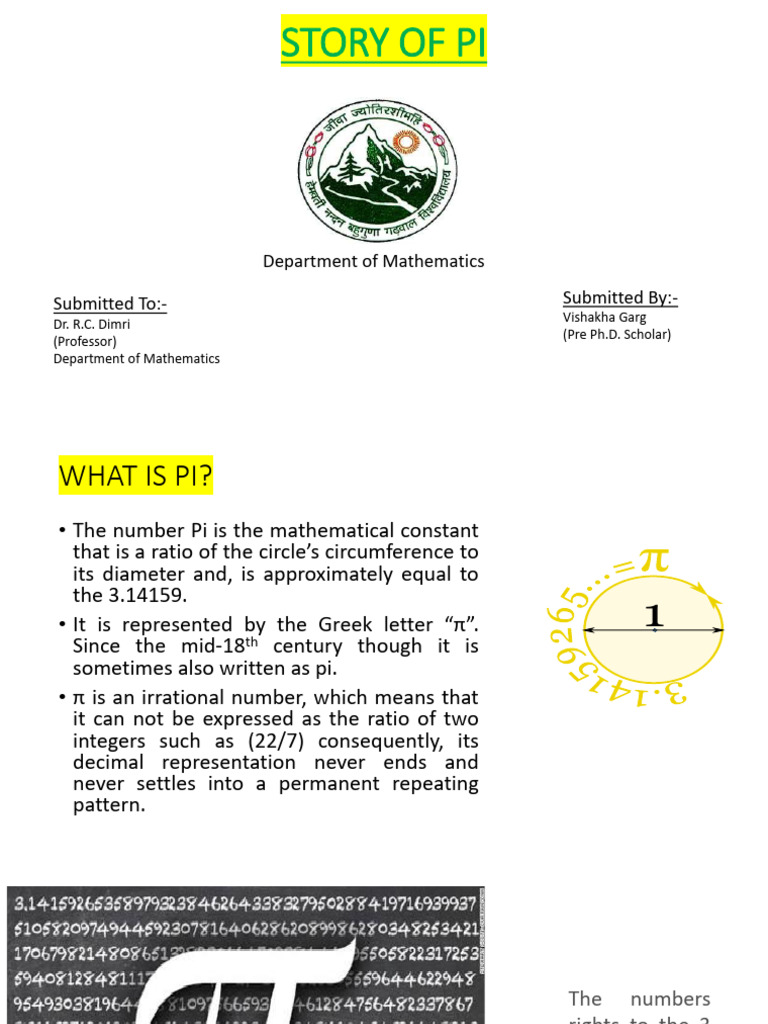 STORY of Pi | PDF | Pi | Area