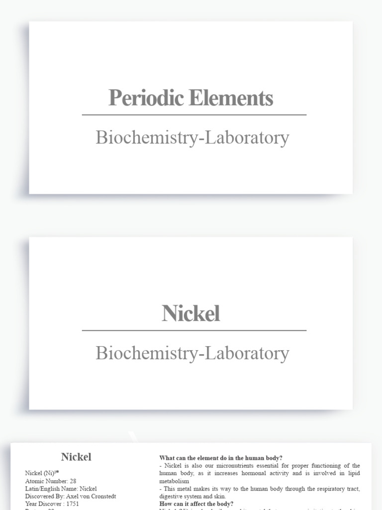 Presentation in Biochem Lab | PDF | Nickel | Aluminium