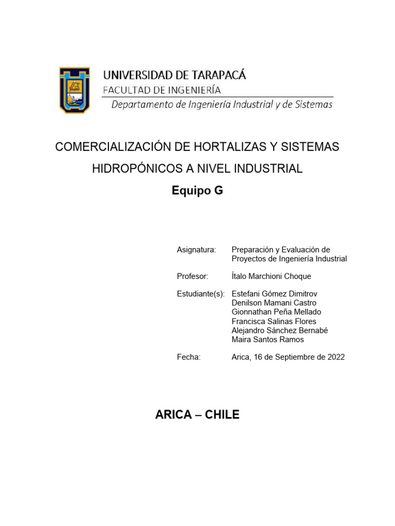 Proyecto P.E.P. 2022 | PDF | Hidroponia | Agricultura