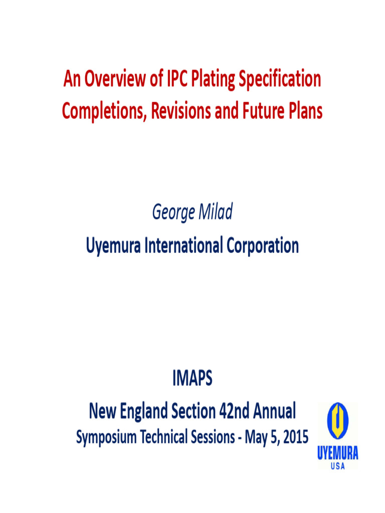 Ipc Plating Specifications Pdf Printed Circuit Board Standard Deviation