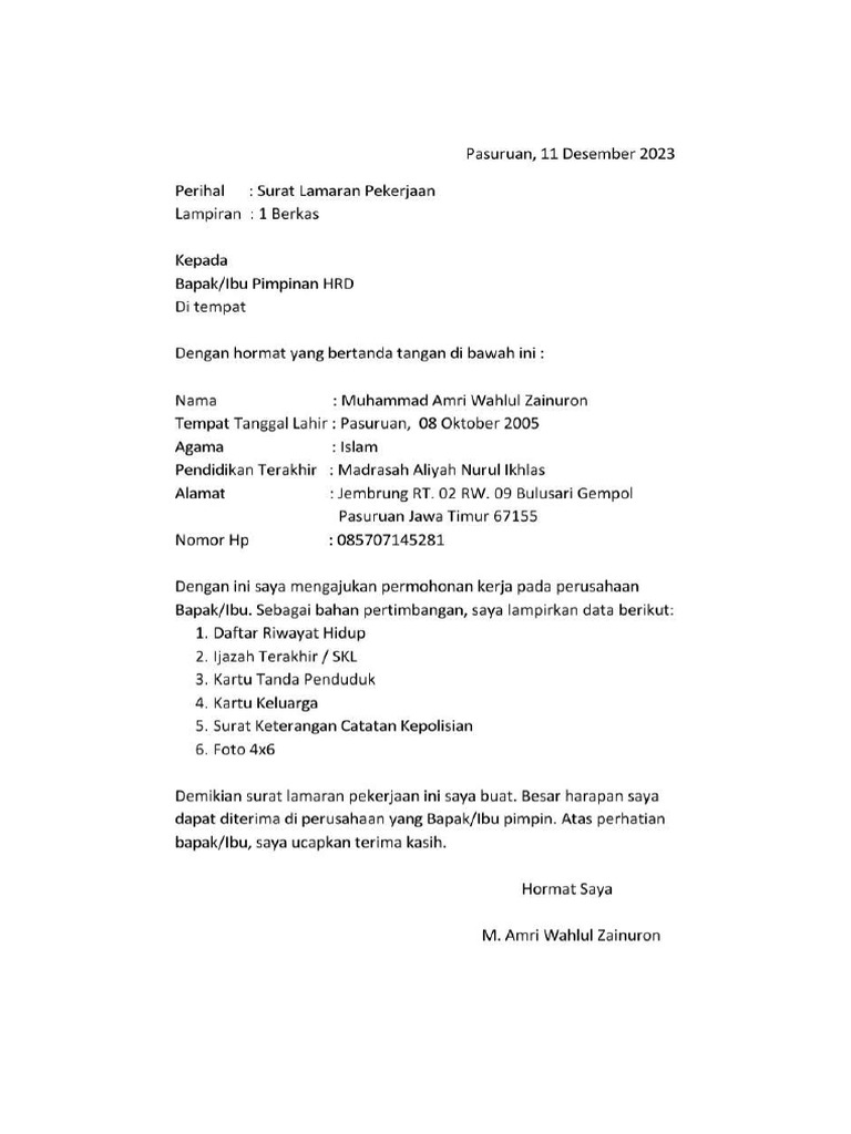CV Amri | PDF