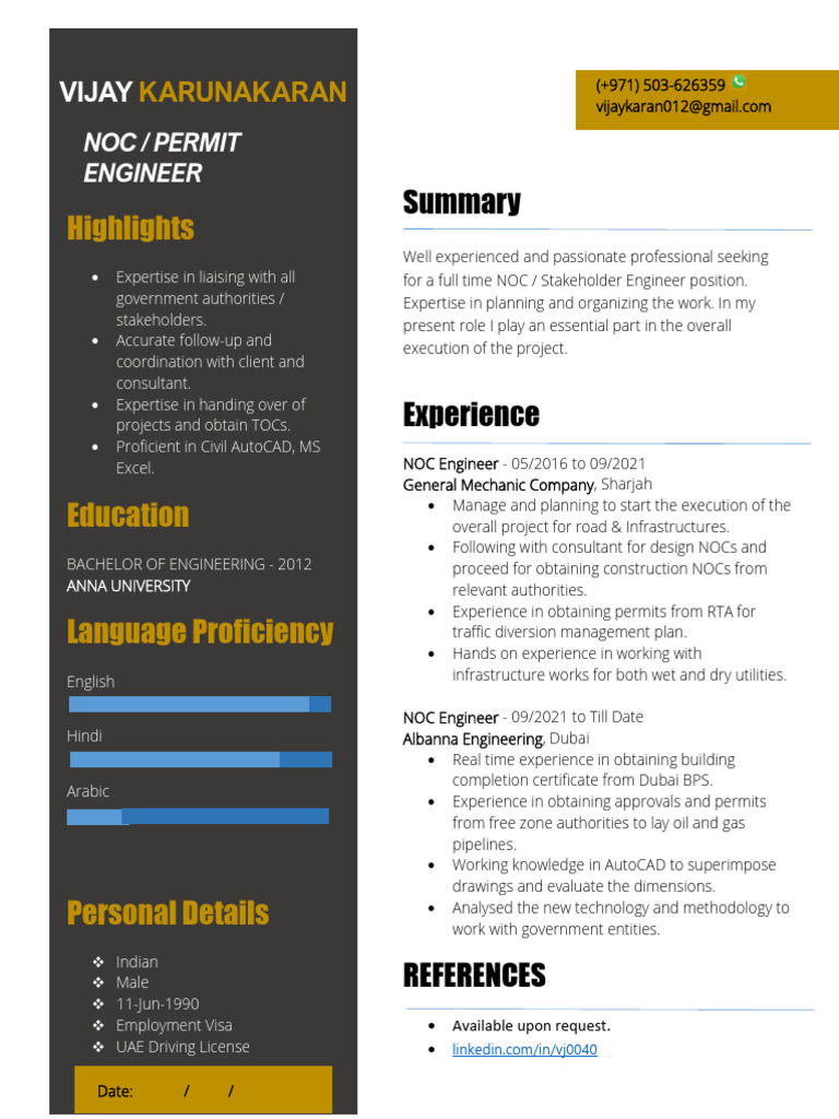 NOC Engineer Resume and Expertise | PDF | Dubai | United Arab Emirates