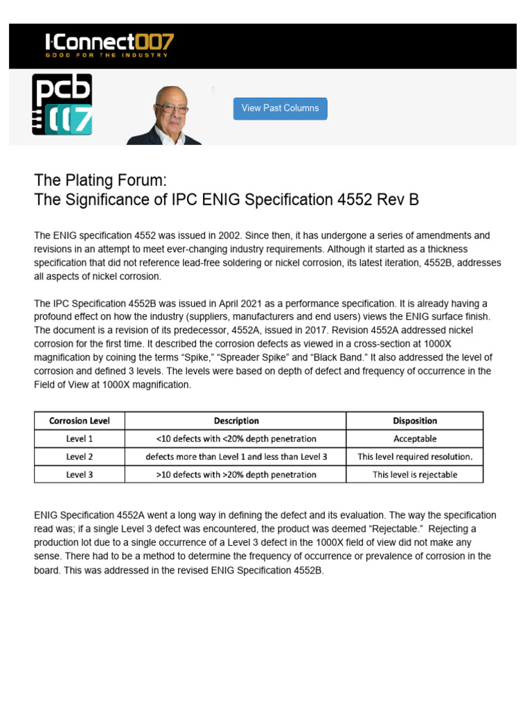 IPC 4552B: ENIG Corrosion Standards | PDF | Corrosion | Physical Sciences