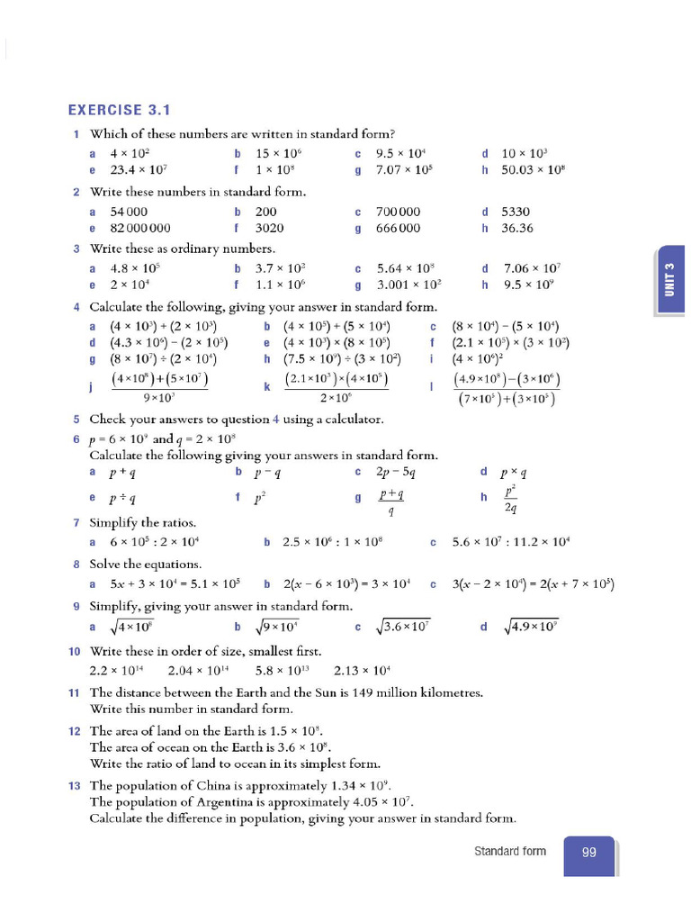 Exe 3.1 - 3.2 Standard Form | PDF