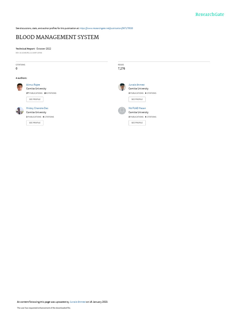 DBMSREPORT | PDF | Blood Donation | Java Script
