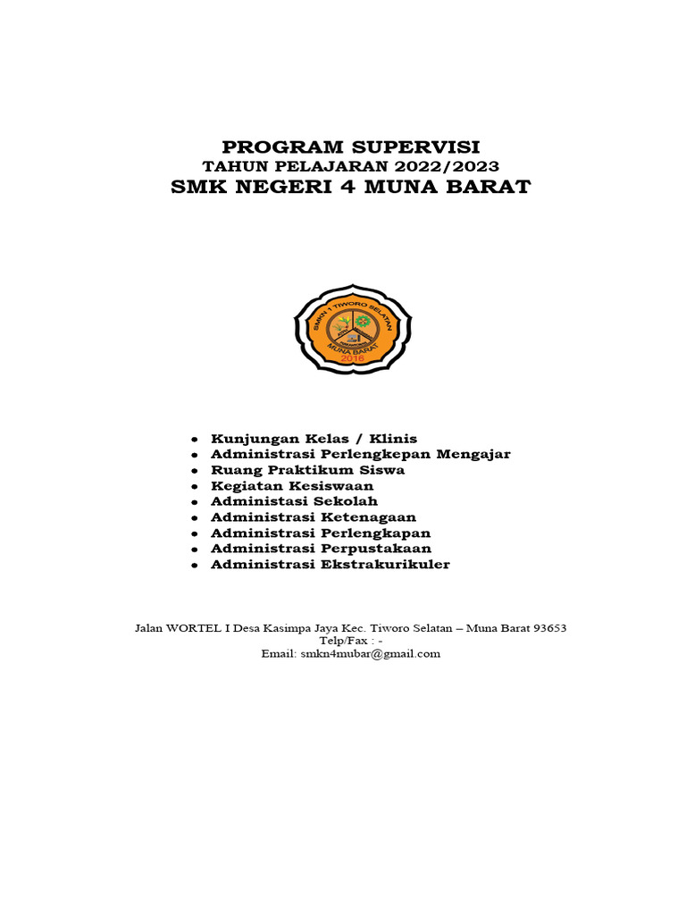 Program Supervisi 2022-2023 | PDF