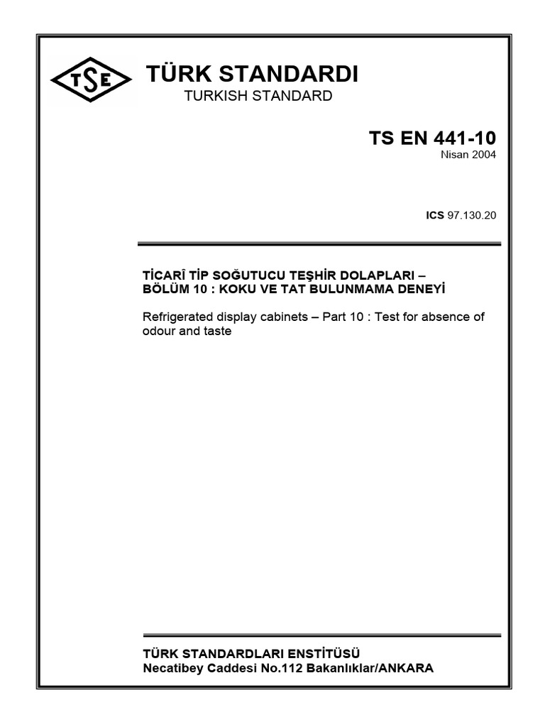 TS EN 441-10 (Nisan 2004) | PDF