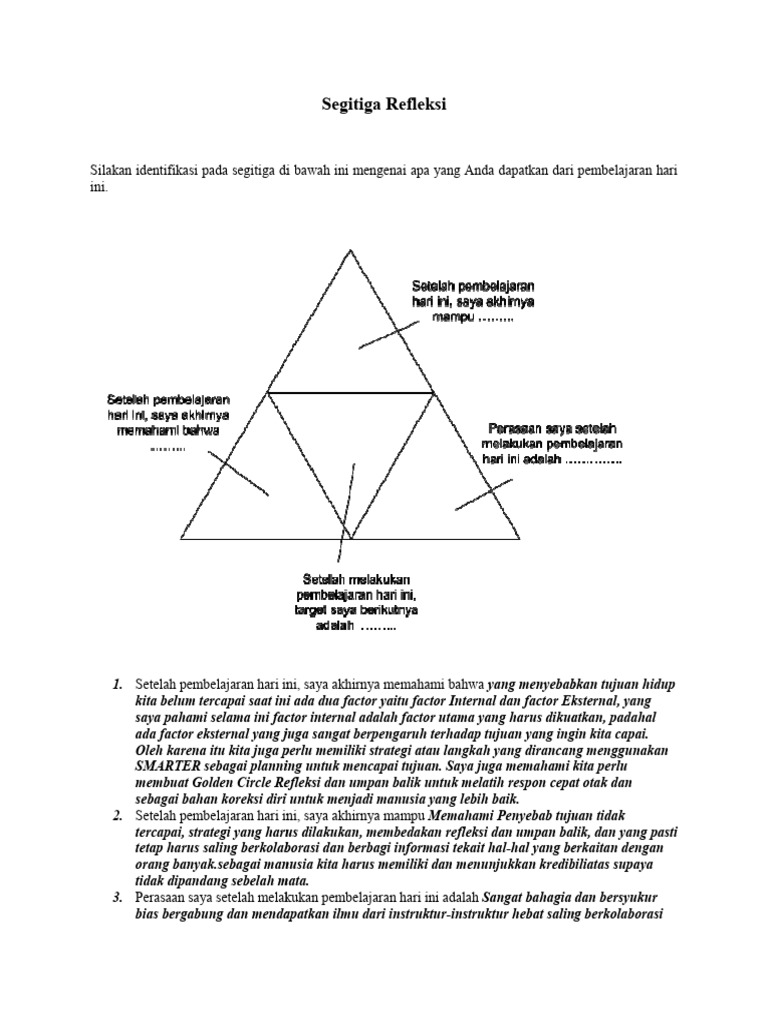 Refleksi Model Segitiga | PDF