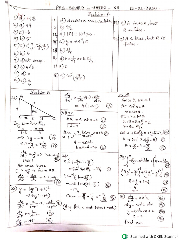 Preboard Answer | PDF