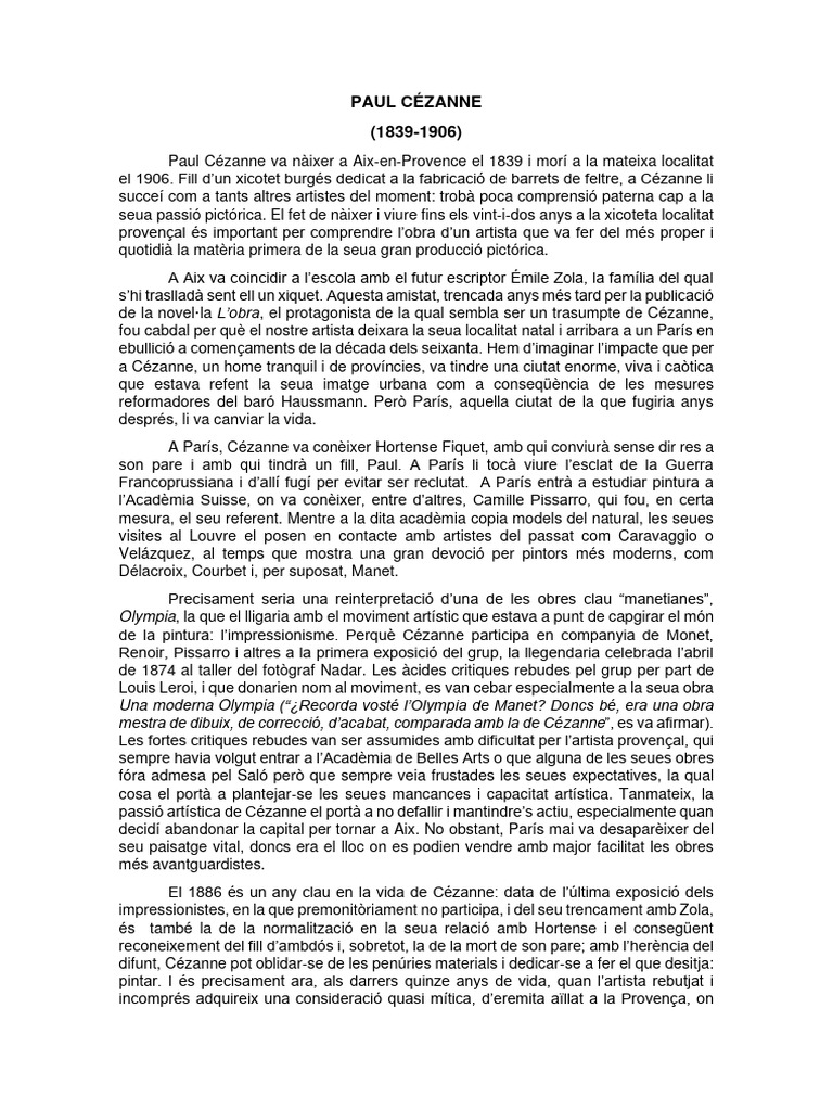 Paul Cézanne | PDF