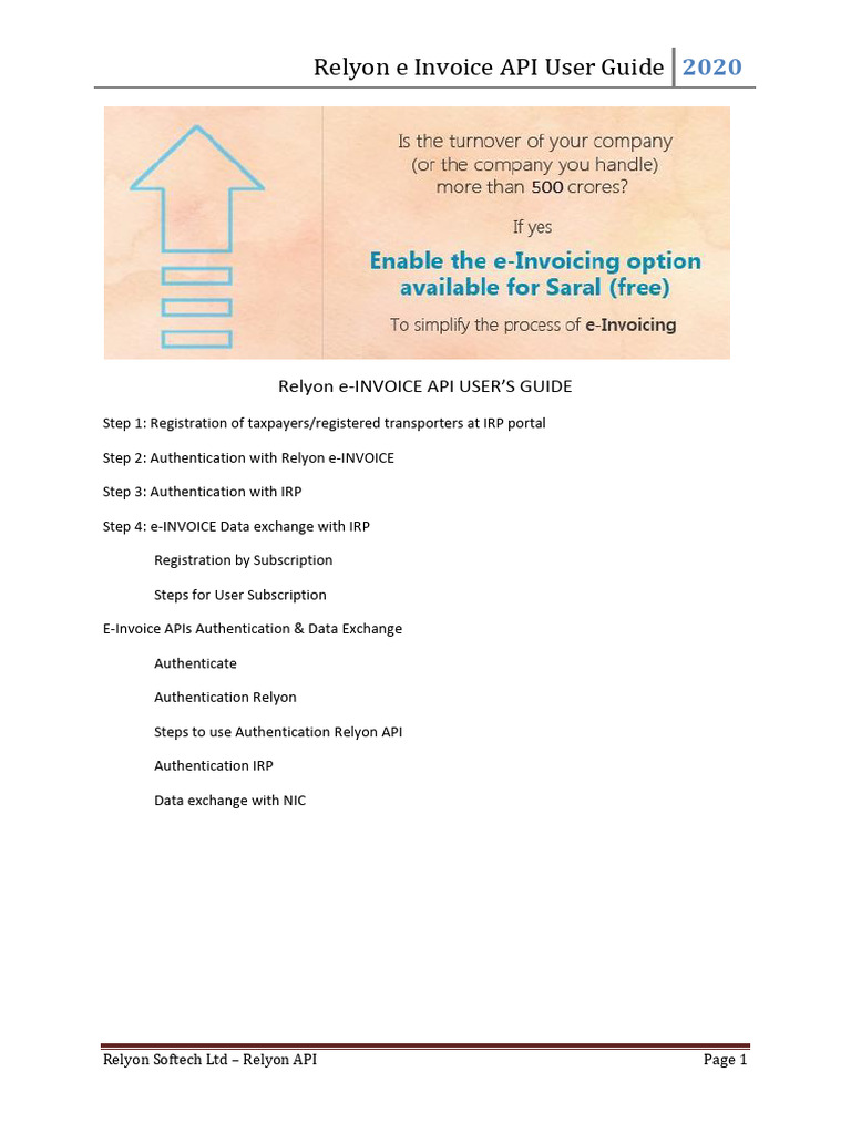 E Invoice Relyon Softech LTD | PDF | Authentication | User (Computing)