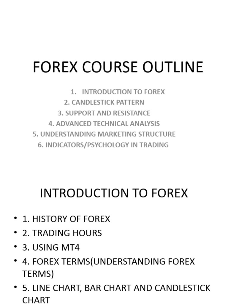 Forex Course Outline | PDF | Financial Markets | Economies