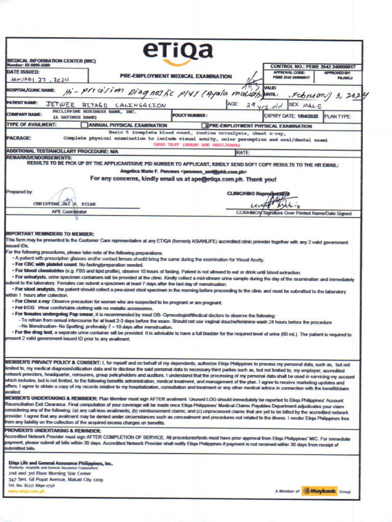 Etiqa - Jetwee Calingacion | PDF