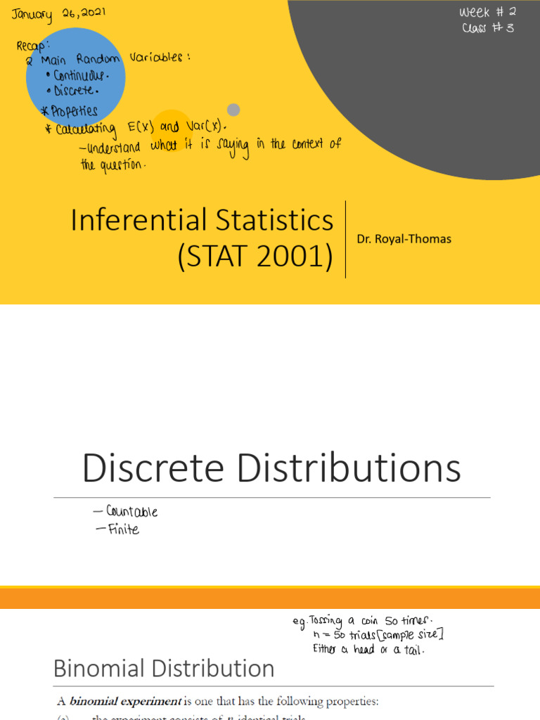 Inferential Statistics - Introduction - Lecture - Part2 - Real - Actual | PDF | Probability ...