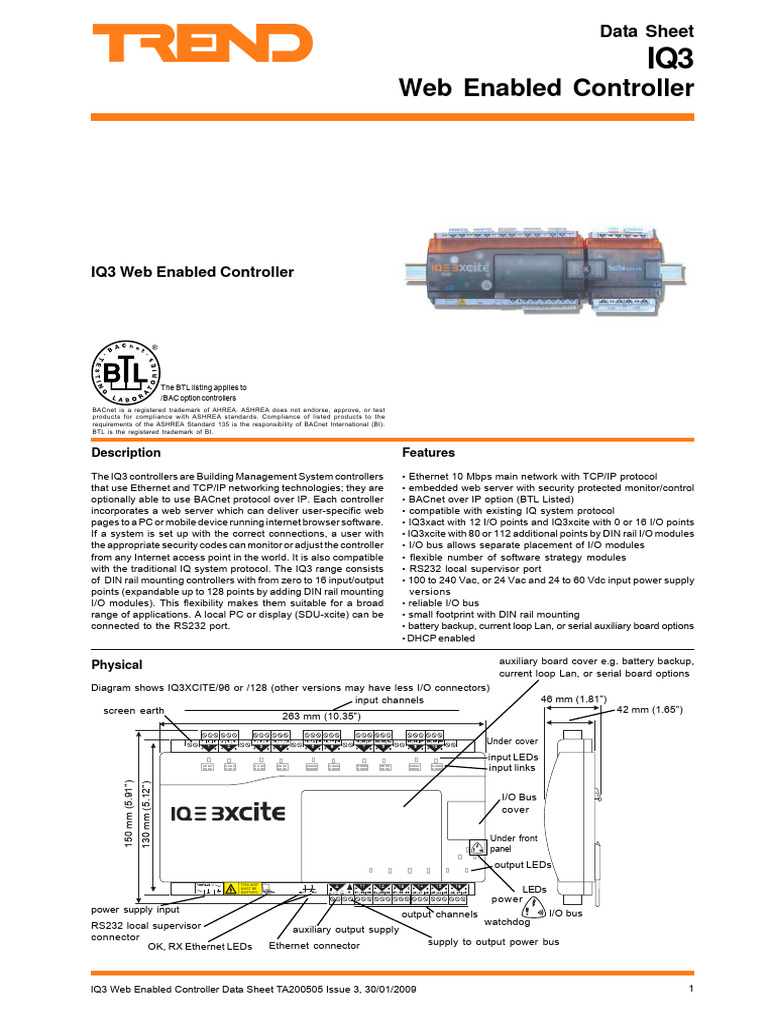 IQ3 Web Controller Overview | PDF | Computer Network | World Wide Web