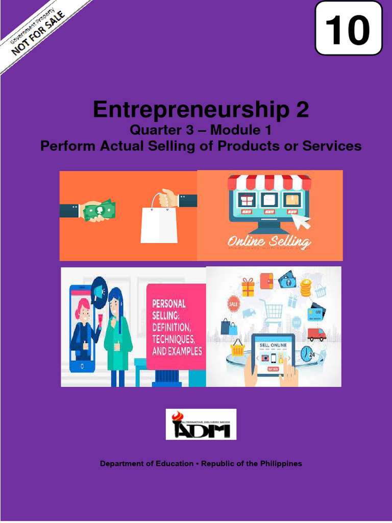 Elective 10 - Entrep Quarter 3 Module 1 (Caligdong) | PDF | Sales ...