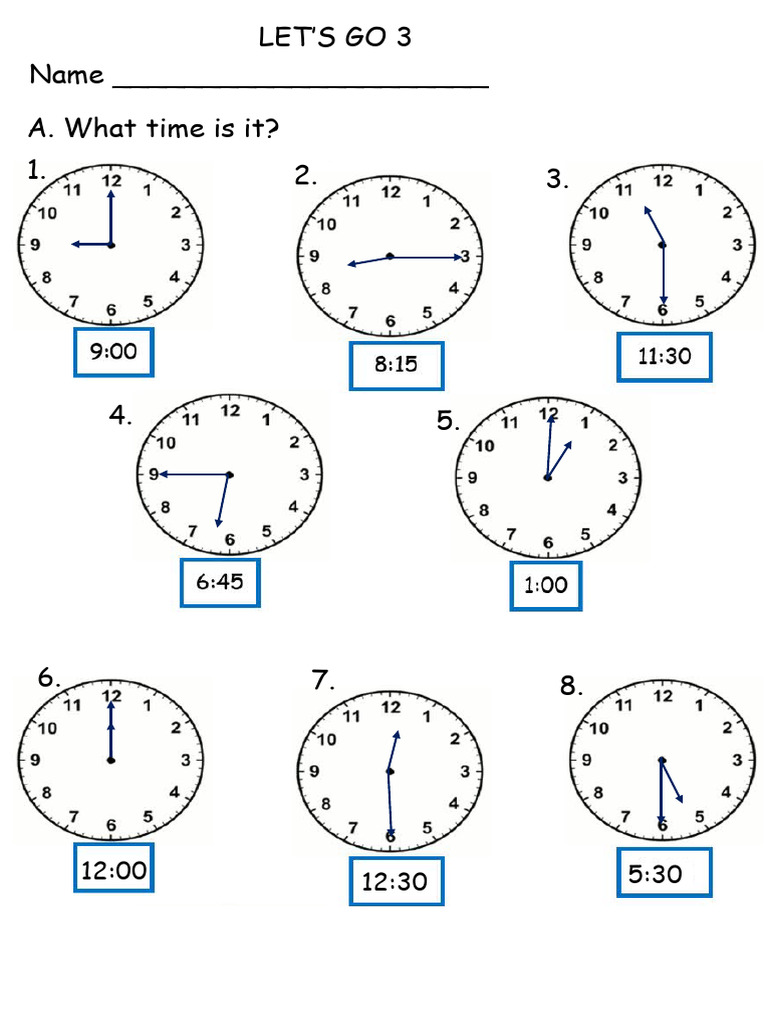 Lets Go 3 Activity | PDF