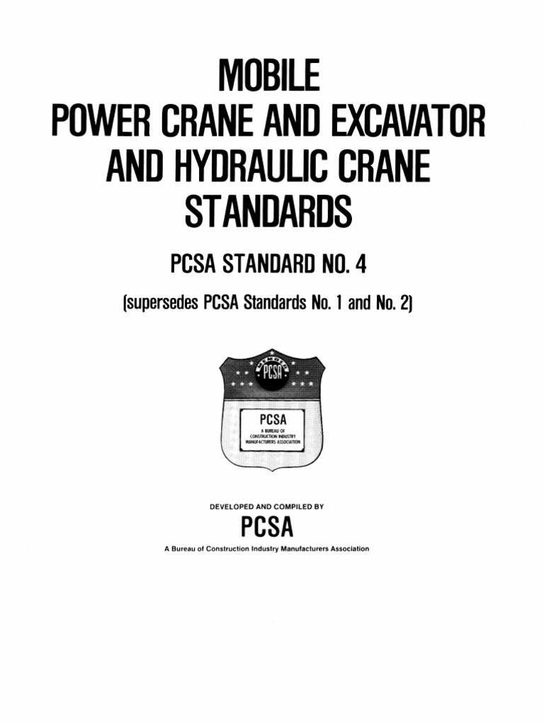 Pcsa Crane Standards 4 | Download Free PDF | Crane (Machine) | Horsepower