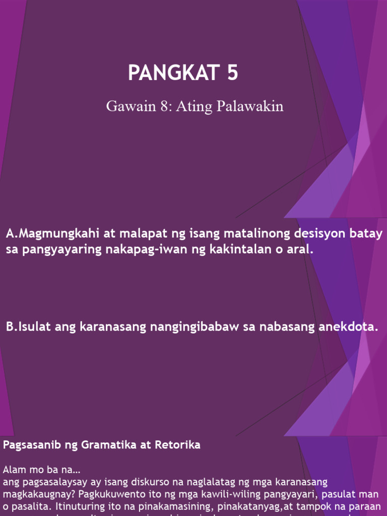 Pangkat 5 Gawain 8 | PDF