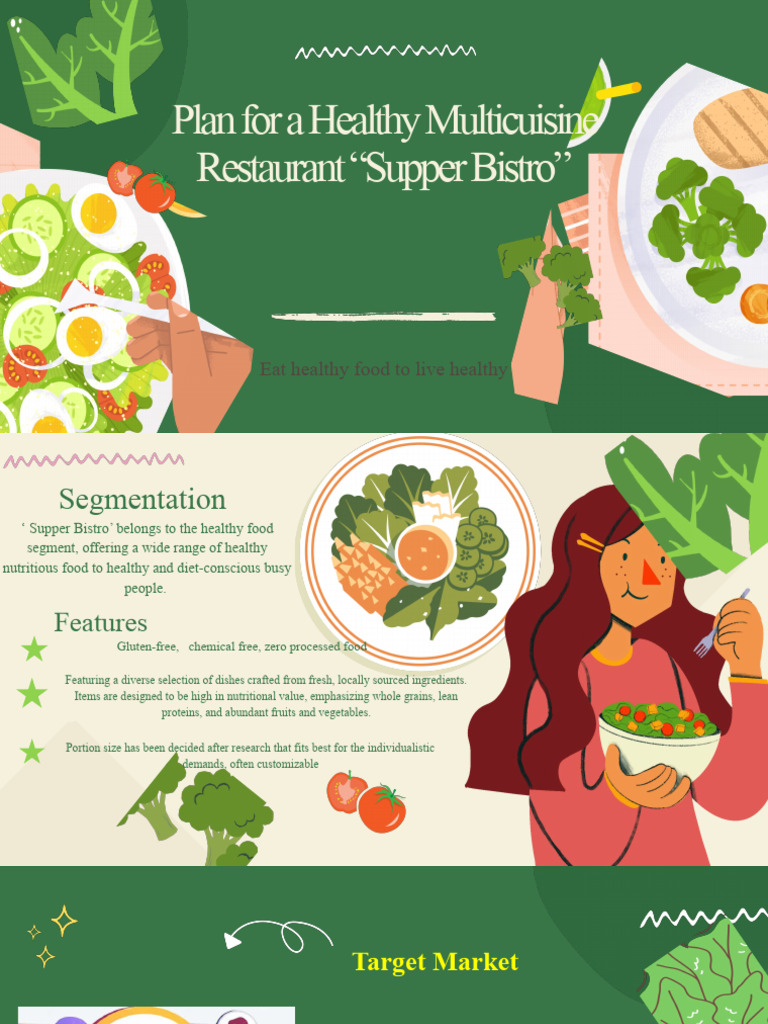 Green and Beige Illustrative Healthy Food Presentation | PDF | Foods ...