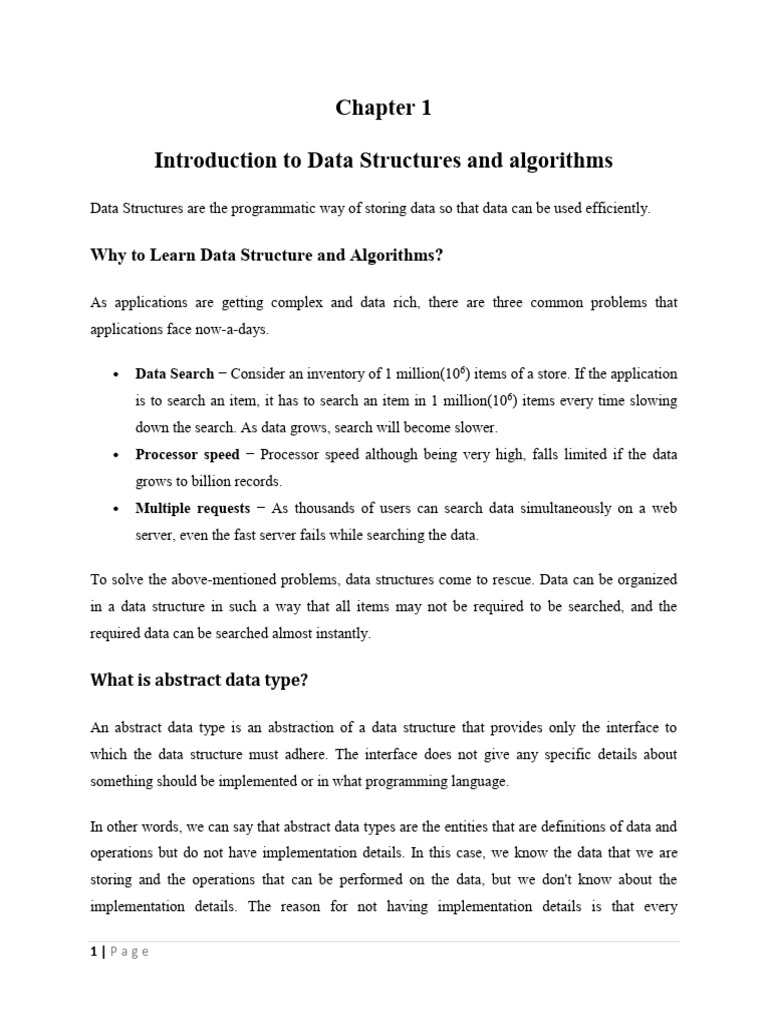 DSA-Chapter 1 | PDF | Database Index | Data Structure