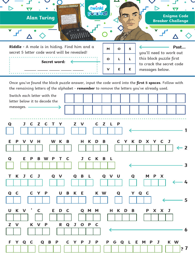 Alan Turing Code Breaker Challenge - Ver - 1 | Download Free PDF ... Alan Turing Code Breaker Challenge - Ver - 1 | Download Free PDF ...