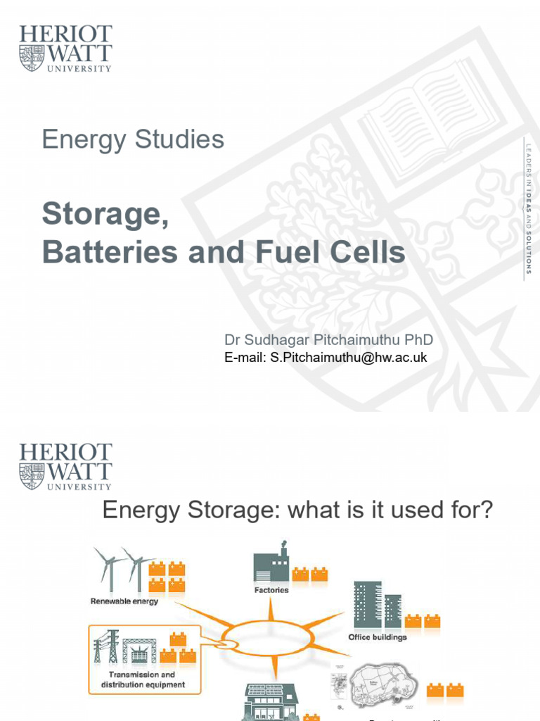 Week 4 - Battery and Fuel Cells | PDF | Fuel Cell | Electricity