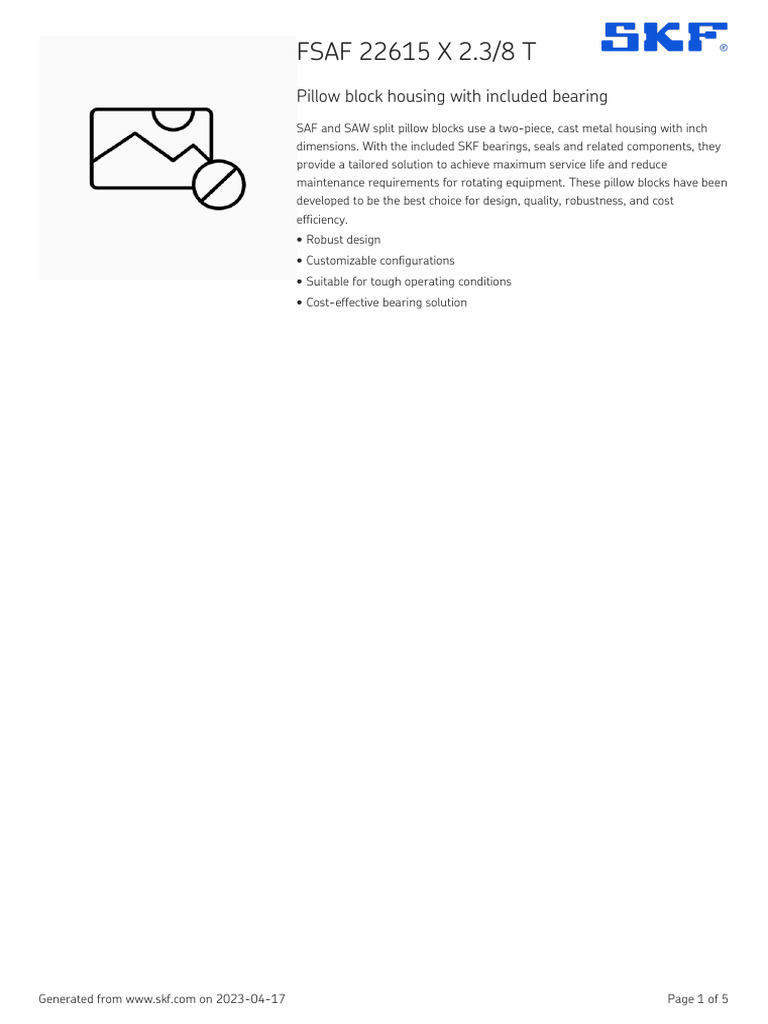 SKF FSAF 22615 X 2.3 - 8 T Specification | PDF | License | Copyright