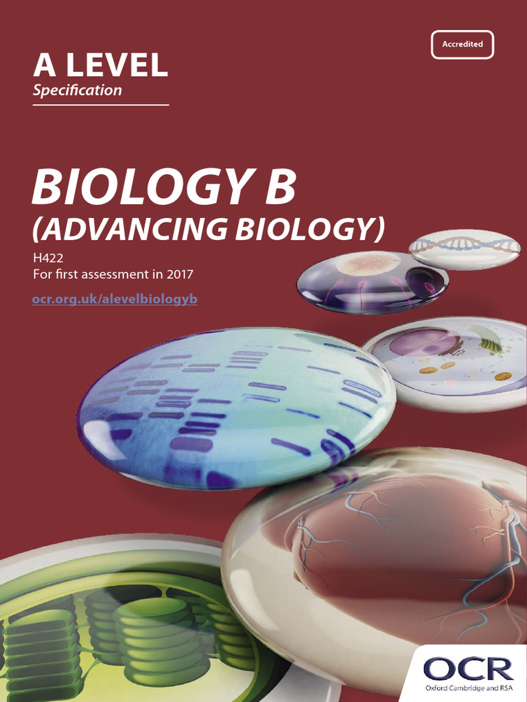 Specification Accredited A Level Biology B Advancing Biology h422 | PDF ...